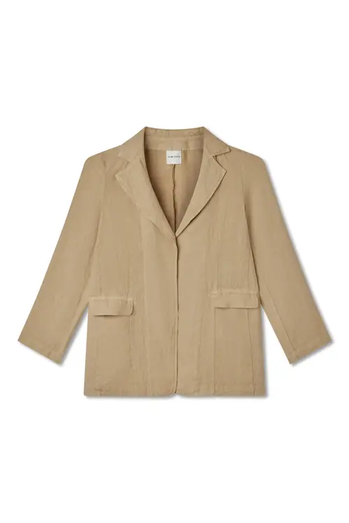 VIR VITA Margaret Linen Blazer - Toffee
