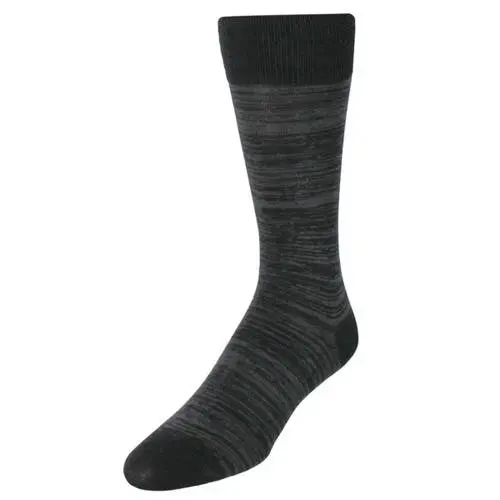 Trafalgar Marius Marled Patterned Mid-calf Socks - Black And Charcoal