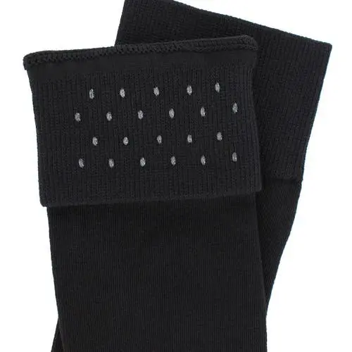Trafalgar Marius Marled Patterned Mid-calf Socks - Black And Charcoal