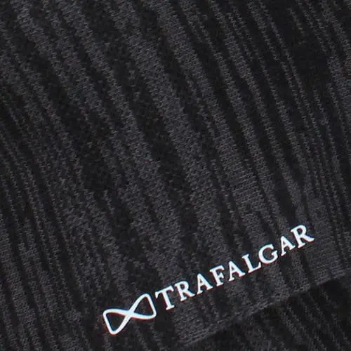 Trafalgar Marius Marled Patterned Mid-calf Socks - Black And Charcoal