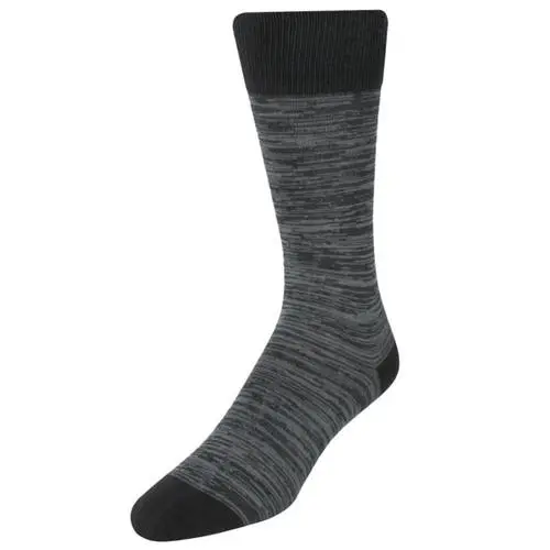 Trafalgar Marius Marled Patterned Mid-calf Socks - Light And Dark Gray