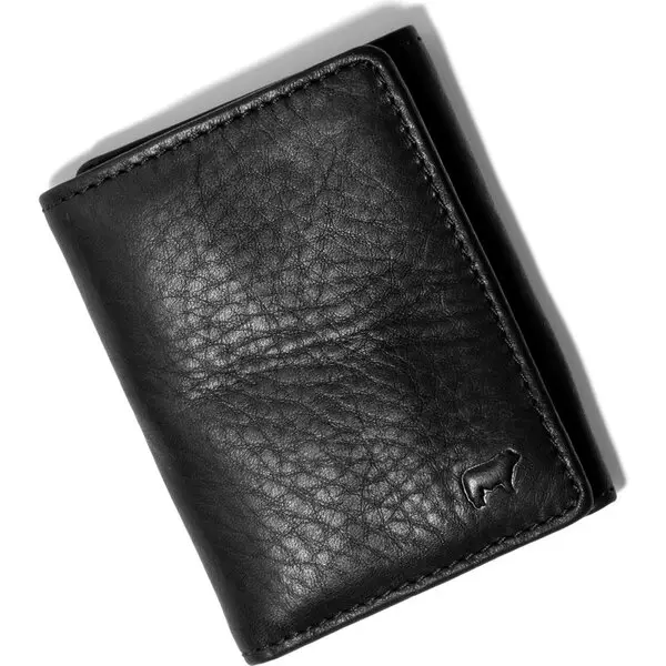 Will Leather Goods Classic Leather Trifold Wallet - Black