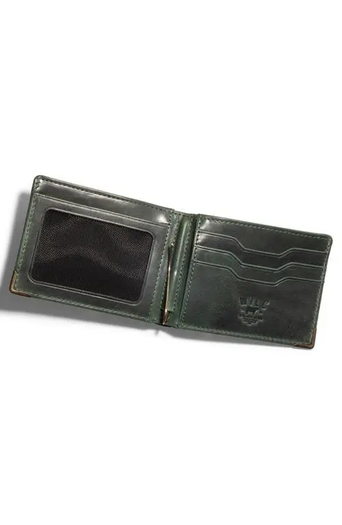 Will Leather Goods The Industrial Leather Bifold Wallet - Green