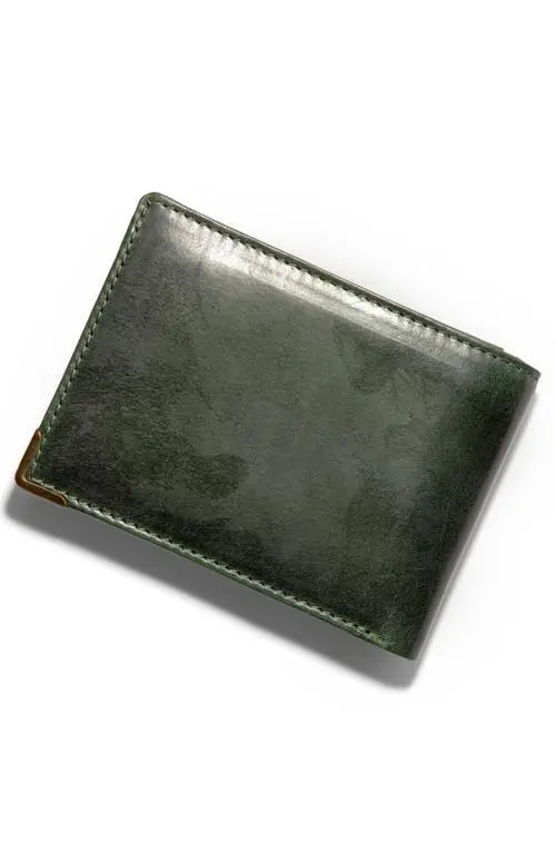 Will Leather Goods The Industrial Leather Bifold Wallet - Green