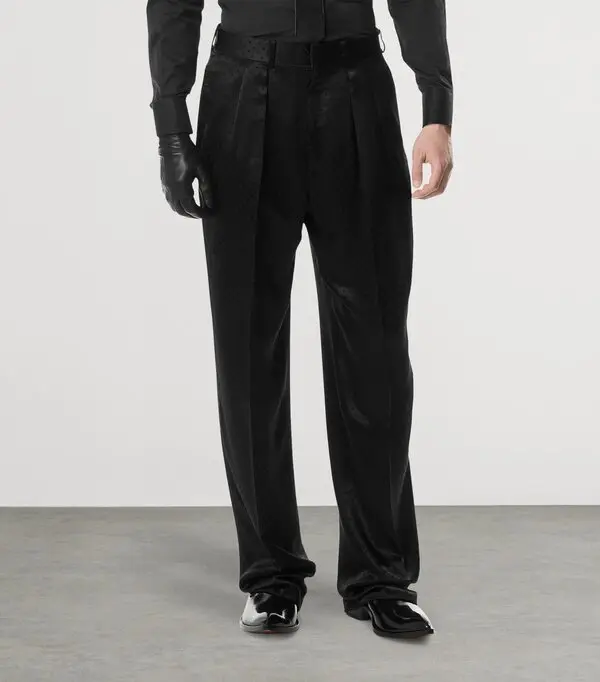 TOM FORD Silk-blend Wide-leg Trousers