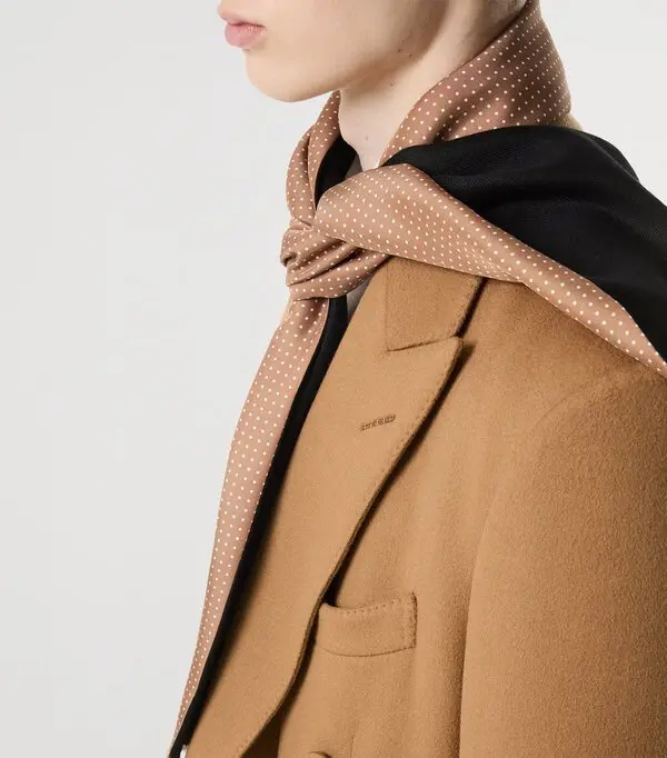 TOM FORD Cashmere-silk Polka-dot Scarf - Black