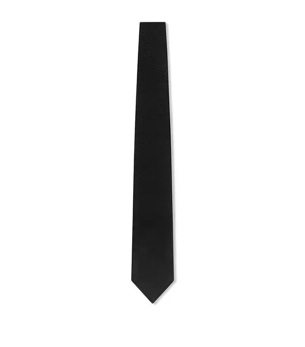 TOM FORD Lamb Leather Neck Tie - Black