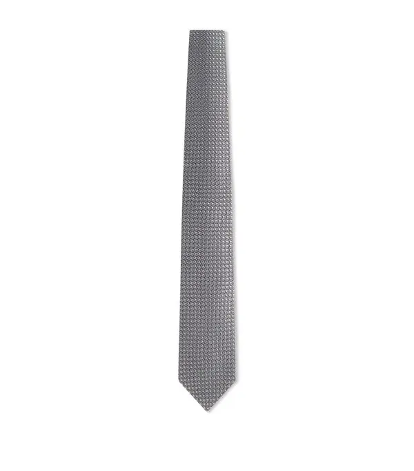 TOM FORD Silk Dotted Necktie - Grey