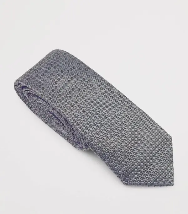 TOM FORD Silk Dotted Necktie - Grey