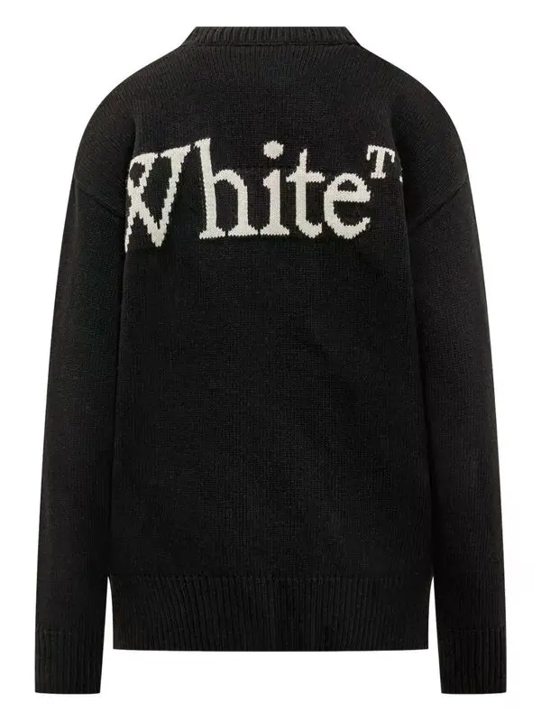 Off-White Logo-intarsia Sweater - Black