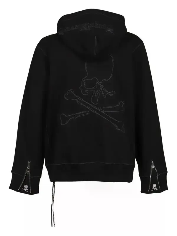 MASTERMIND WORLD Skull-embroidered Zip-up Hoodie