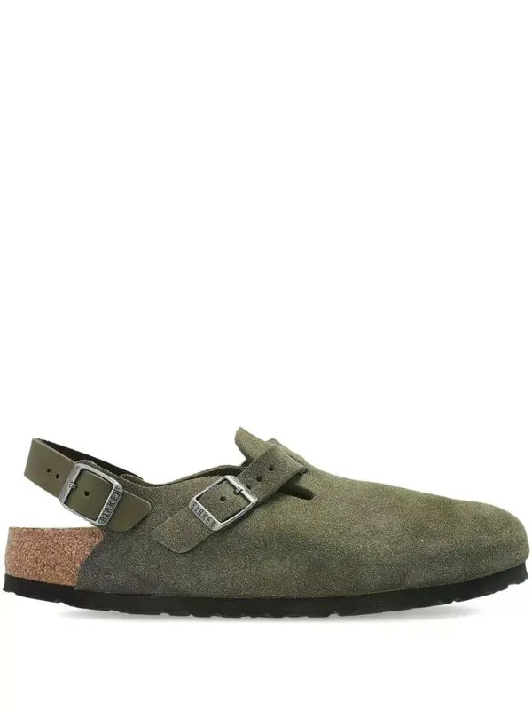 BIRKENSTOCK Tokio Buckle Slingback Mules - Green