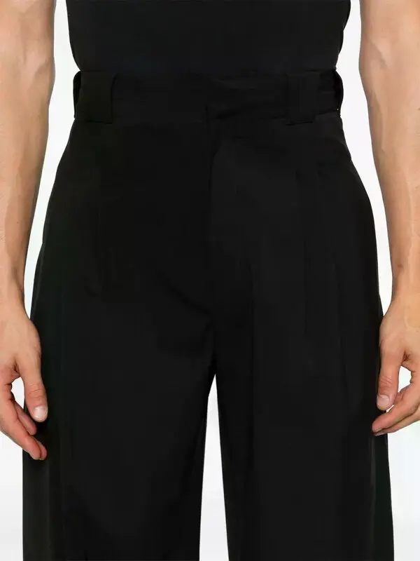 MUGLER Pleated Wide-leg Trousers