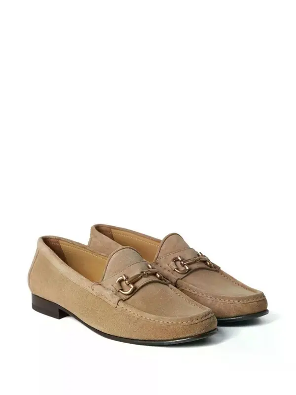 Brunello Cucinelli Almond-toe Leather Loafers