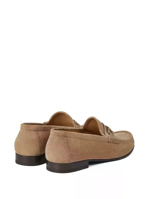 Brunello Cucinelli Almond-toe Leather Loafers