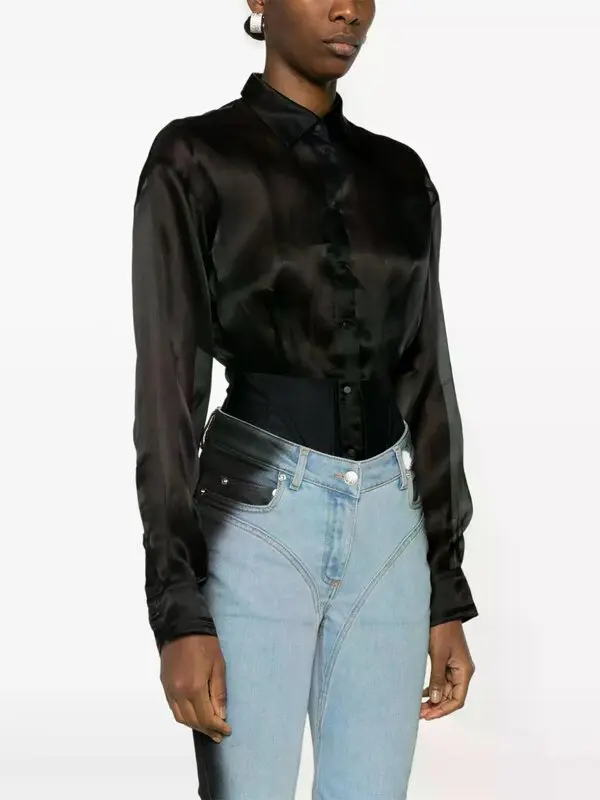 MUGLER Semi-sheer Bodysuit