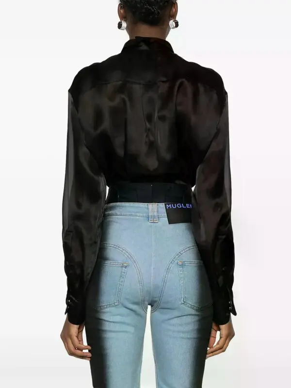 MUGLER Semi-sheer Bodysuit