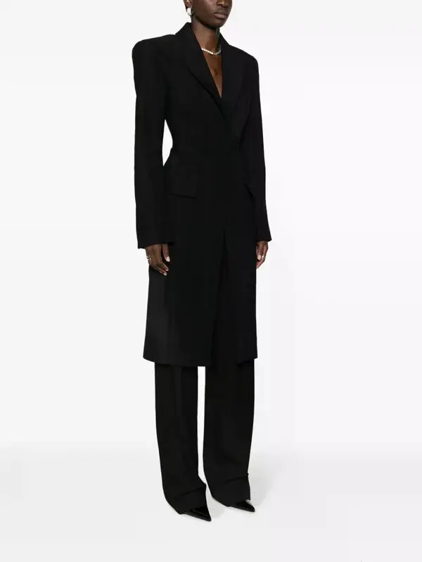 MUGLER Wool-blend Mid-length Coat