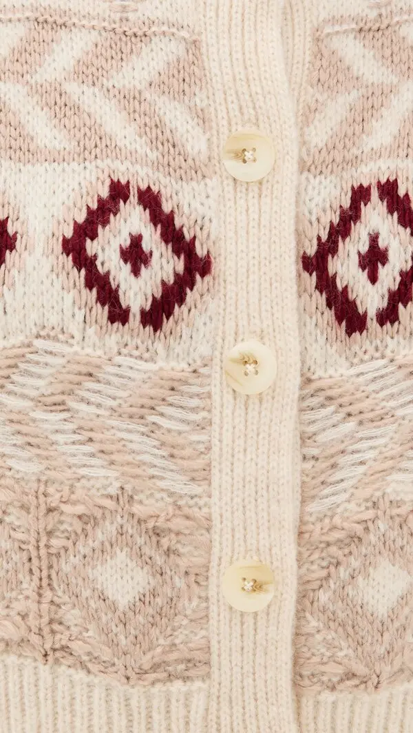 LE JEAN Fair Isle Knit Vest