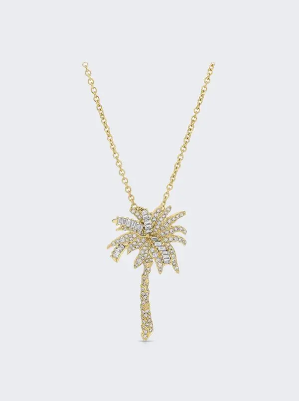 ANITA KO Diamond Palm Tree Pendant Necklace - Yg