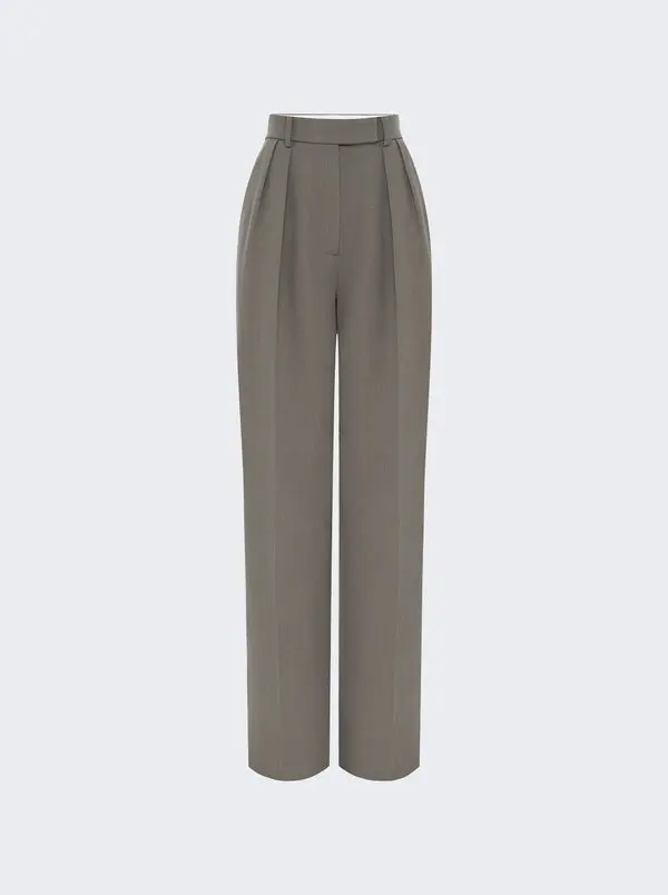 Alex Perry Tailored High-waisted Trousers - Grey