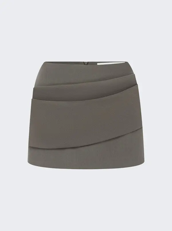 Alex Perry Low Rise Mini Skirt - Grey