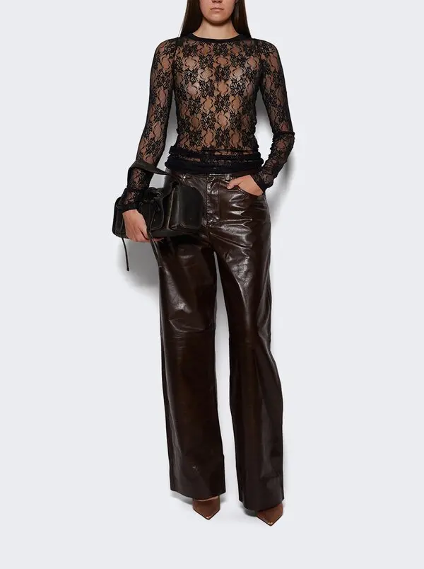 ENTIRE STUDIOS Straight Leg Leather Pants