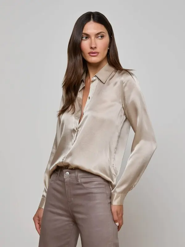 L'Agence Tyler Silk Blouse Top