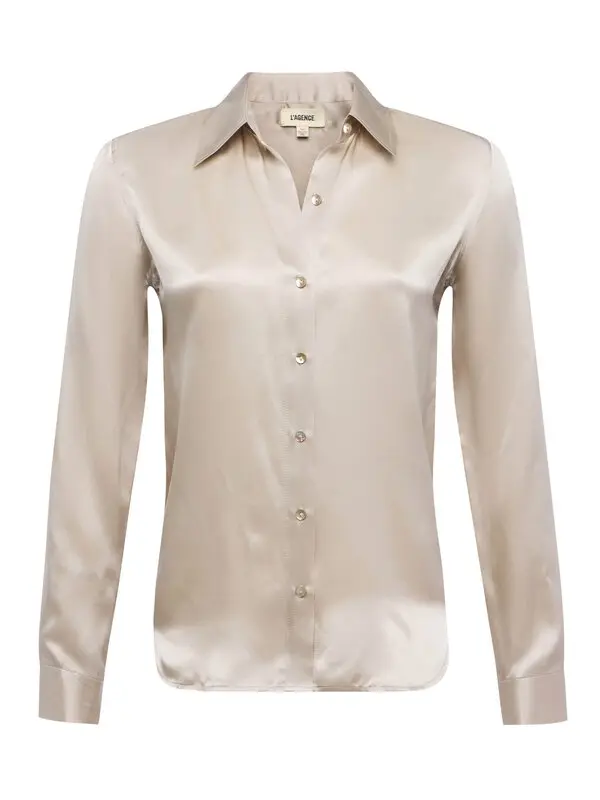 L'Agence Tyler Silk Blouse Top