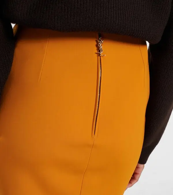 Saint Laurent High-rise Pencil Skirt - Yellow