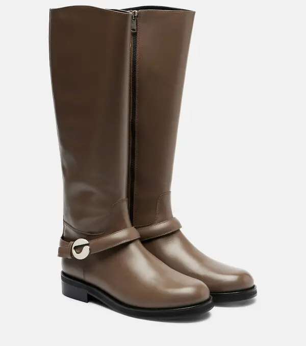 Coperni Cavalier Leather Knee-high Boots - Brown