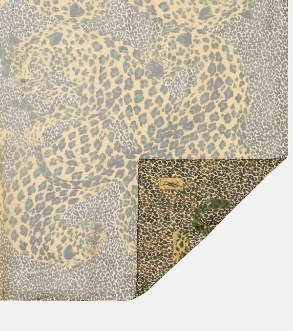 Saint Laurent Leopard-print Silk Scarf