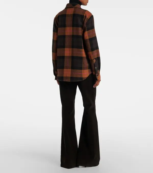 GOD'S TRUE CASHMERE Checked Cashmere Shirt - Brown