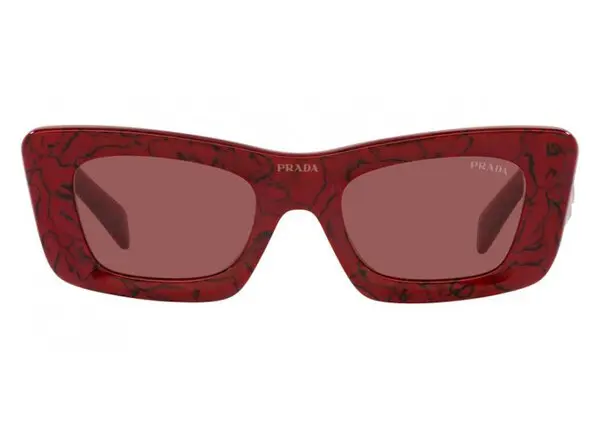 Prada Sunglasses Pr 13zsf52 - Etruscan Marble/dark Violet (pr13zsf/15d08s