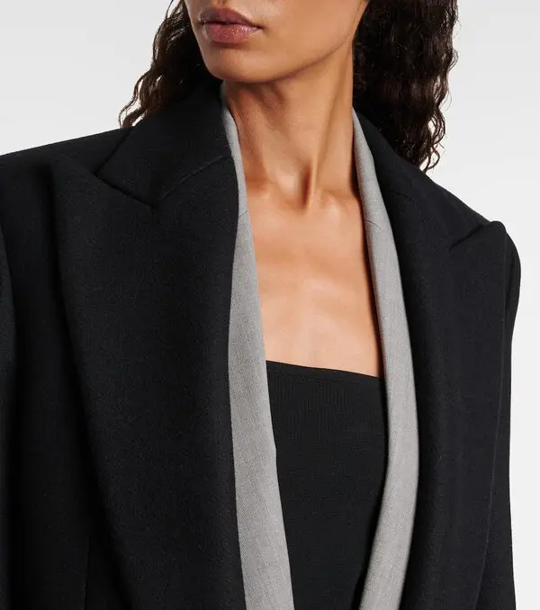 Victoria Beckham Single-breasted Wool-blend Coat