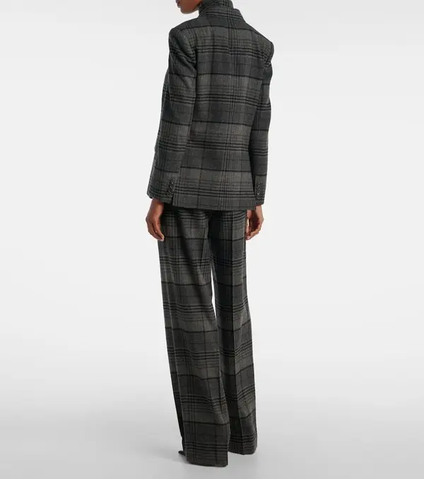 Ralph Lauren Kent Checked Double-breasted Wool Jacket