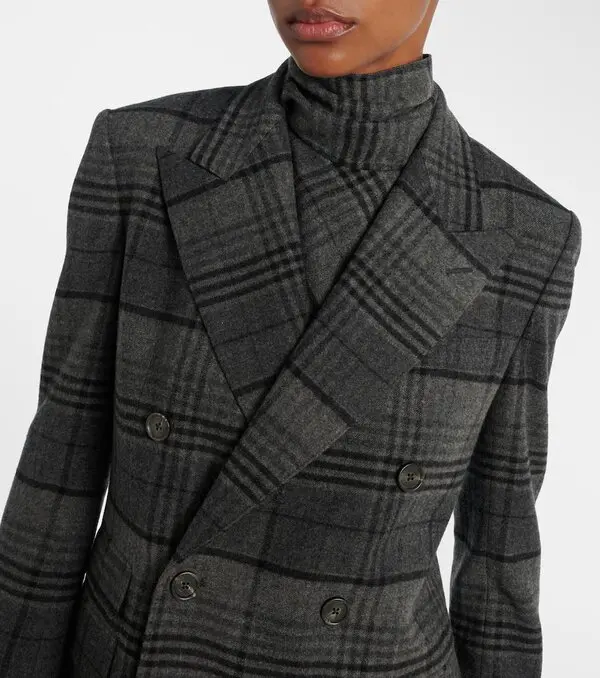 Ralph Lauren Kent Checked Double-breasted Wool Jacket