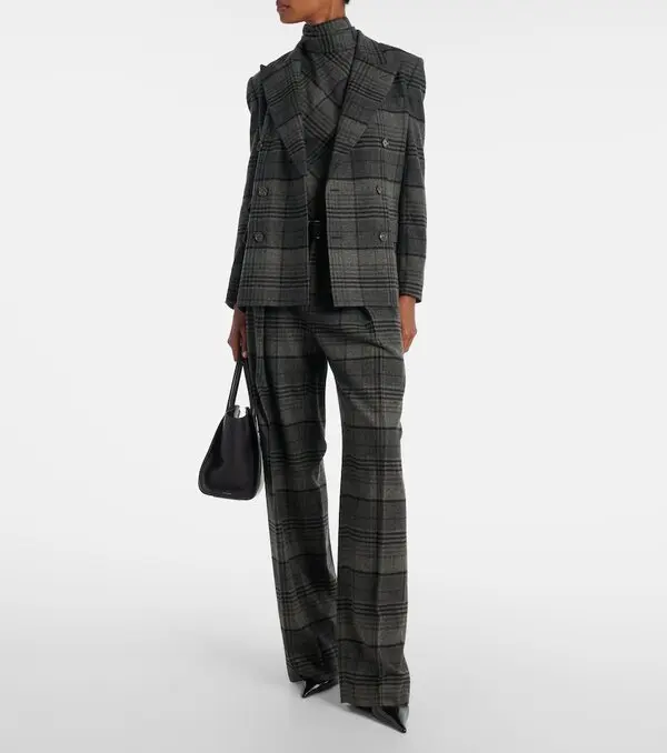 Ralph Lauren Kent Checked Double-breasted Wool Jacket