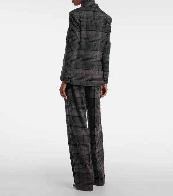 Ralph Lauren Kent Checked Double-breasted Wool Jacket