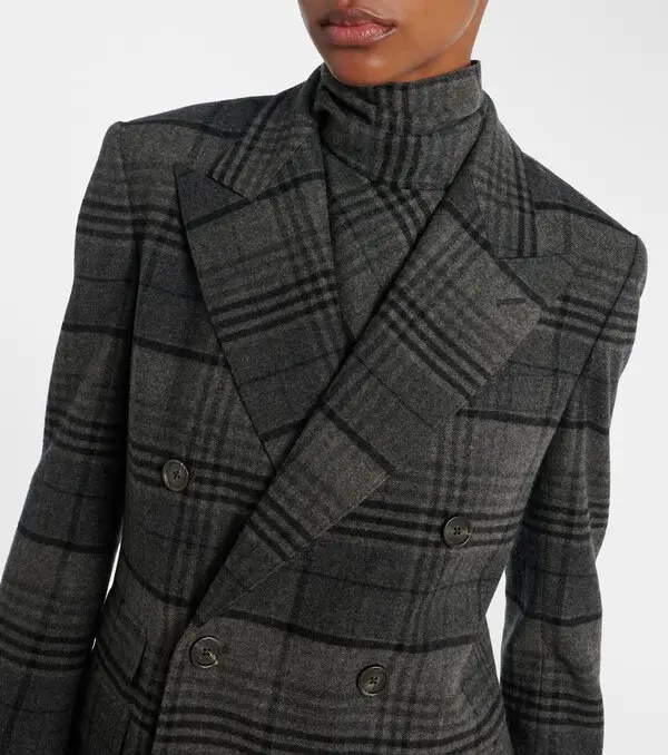 Ralph Lauren Kent Checked Double-breasted Wool Jacket