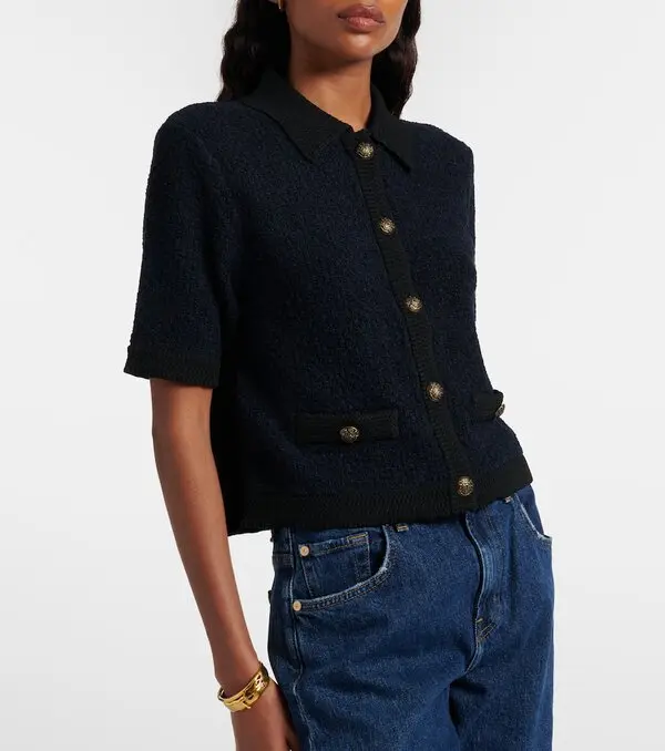 Veronica Beard Cotton And Wool-blend Cardigan