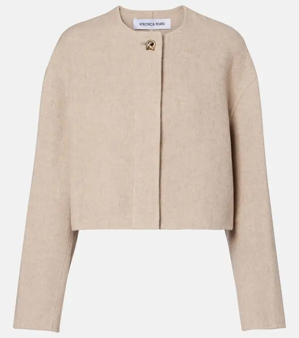 Veronica Beard Philips Wool And Cashmere-blend Jacket - Beige