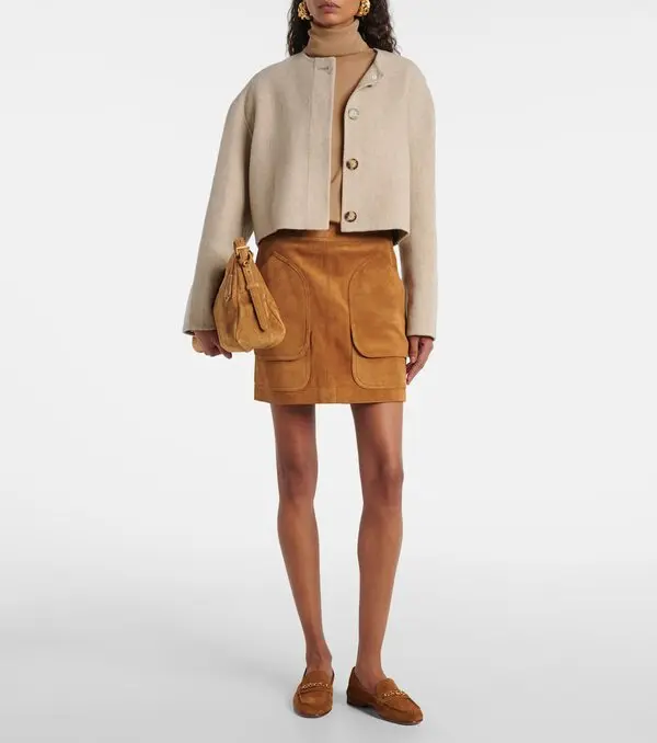 Veronica Beard Philips Wool And Cashmere-blend Jacket - Beige