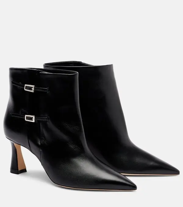 MALONE SOULIERS Norma 70 Leather Ankle Boots - Black
