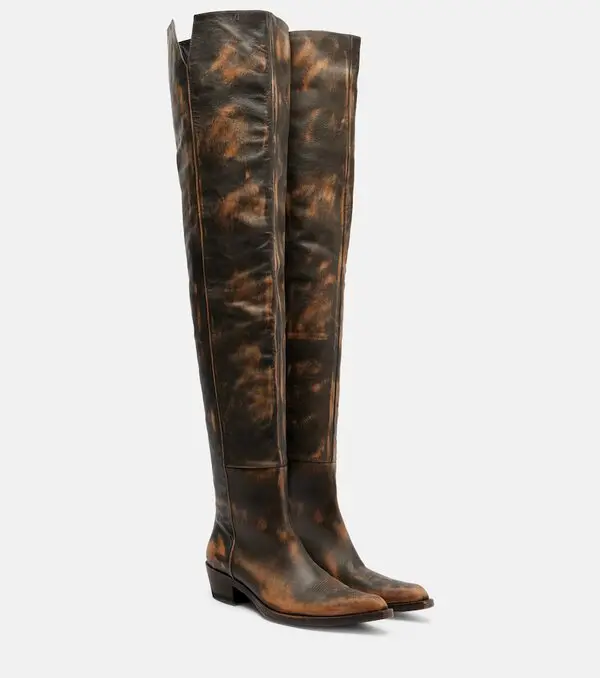 Khaite Clive 35 Over-the-knee Leather Boots - Black