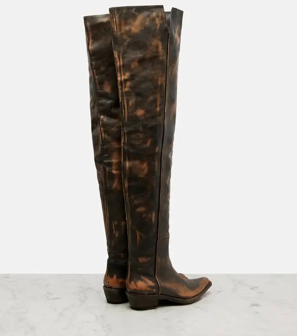 Khaite Clive 35 Leather Over-the-knee Boots - Black