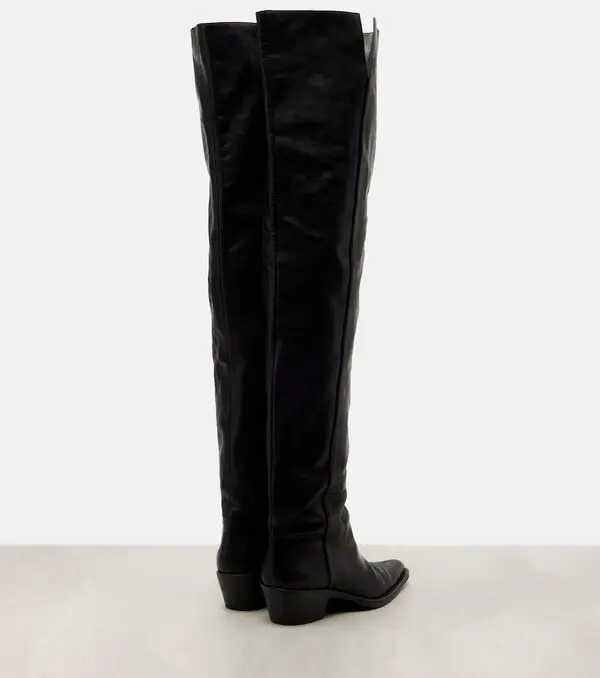 Khaite Clive 35 Leather Over-the-knee Boots - Black