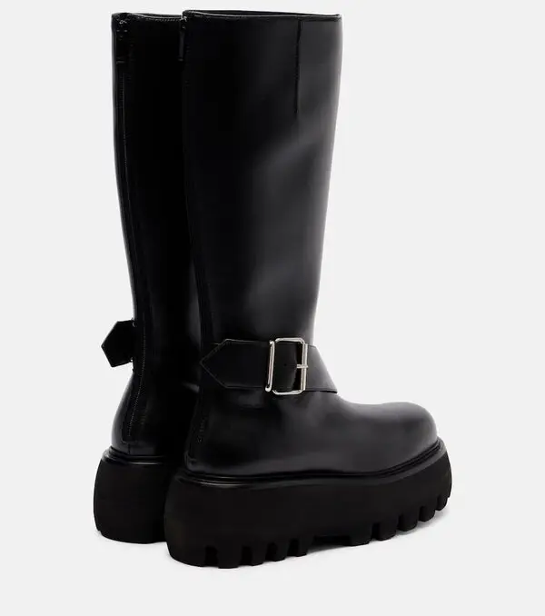 Alexander McQueen Leather Knee-high Boots
