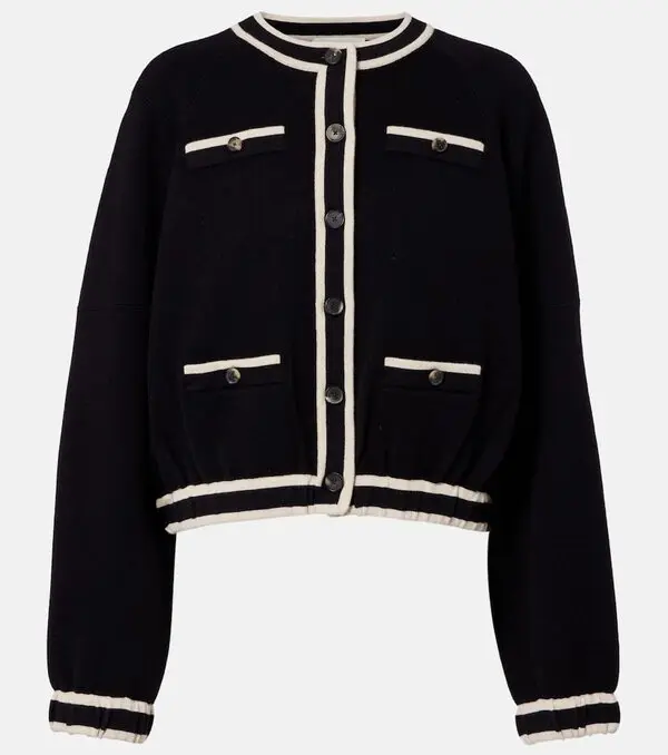 Tory Burch Wool And Cashmere-blend Jacket - Black
