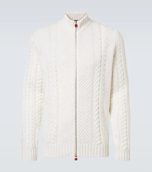 Kiton Cable-knit Cashmere Cardigan
